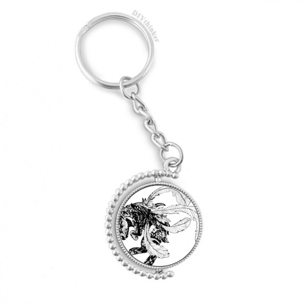 chinese masterpiece mountains rivers drawing rotatable keyholder disc ...