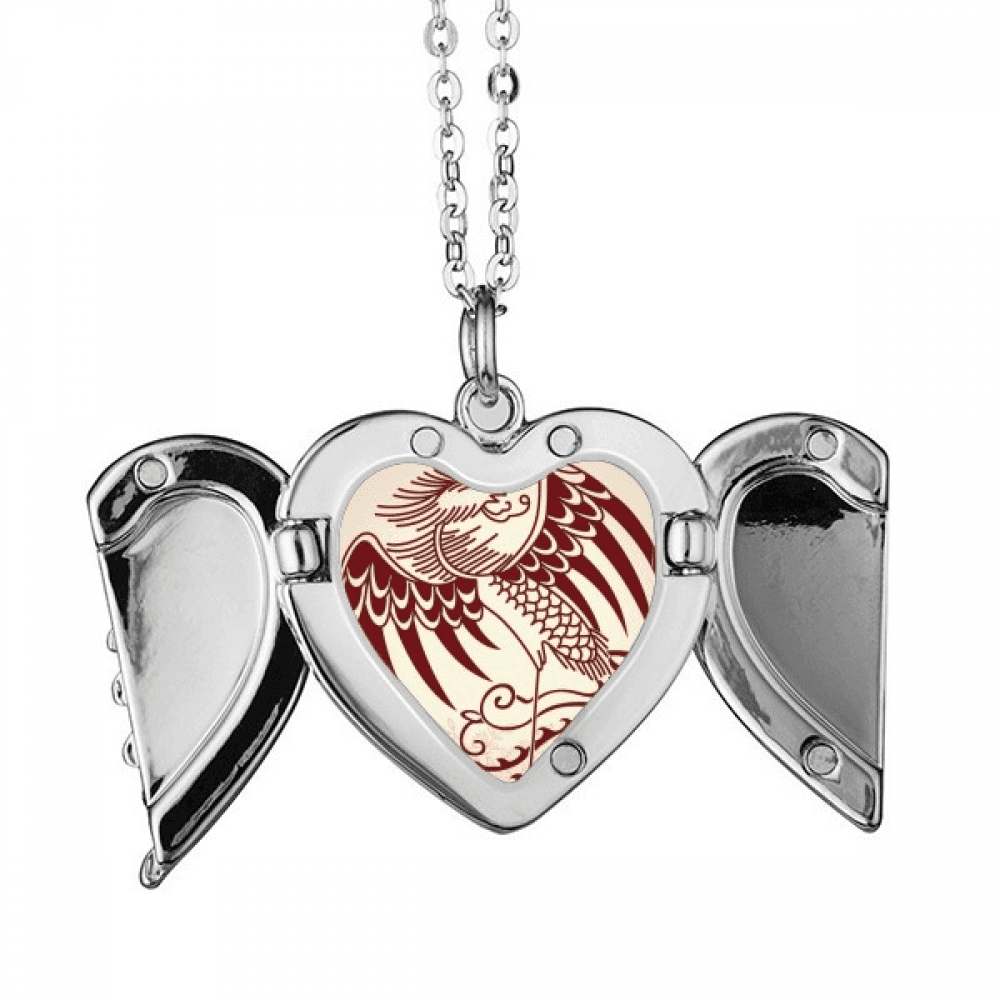 chinese phoenix animal portrait angel wings necklpendant fashion ...