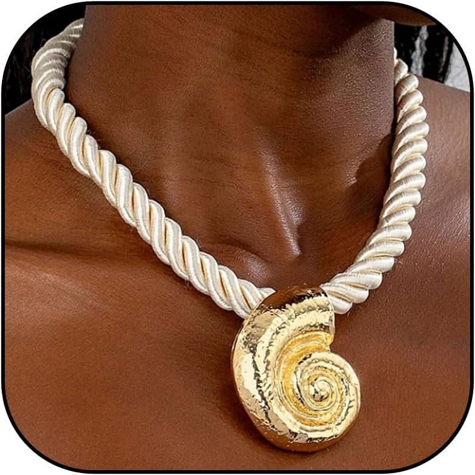 choice of all Gold Sea Shell Charm Necklace Jewelry for Women Summer ...