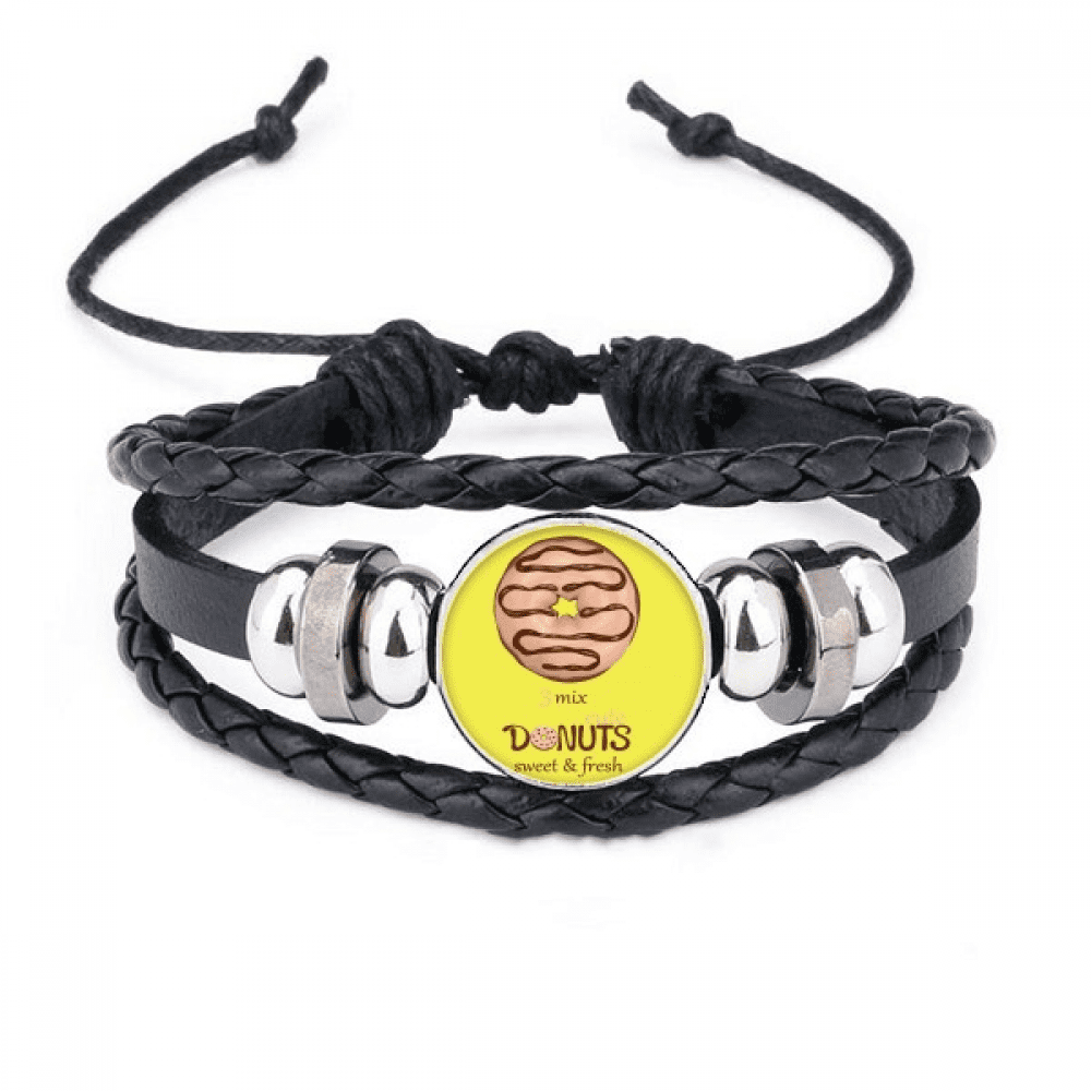 chote dessert sweet food bracelet braided leather woven wristband ...