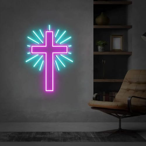 christian cross neon sign cross led neon sign bedroom neon lights ...
