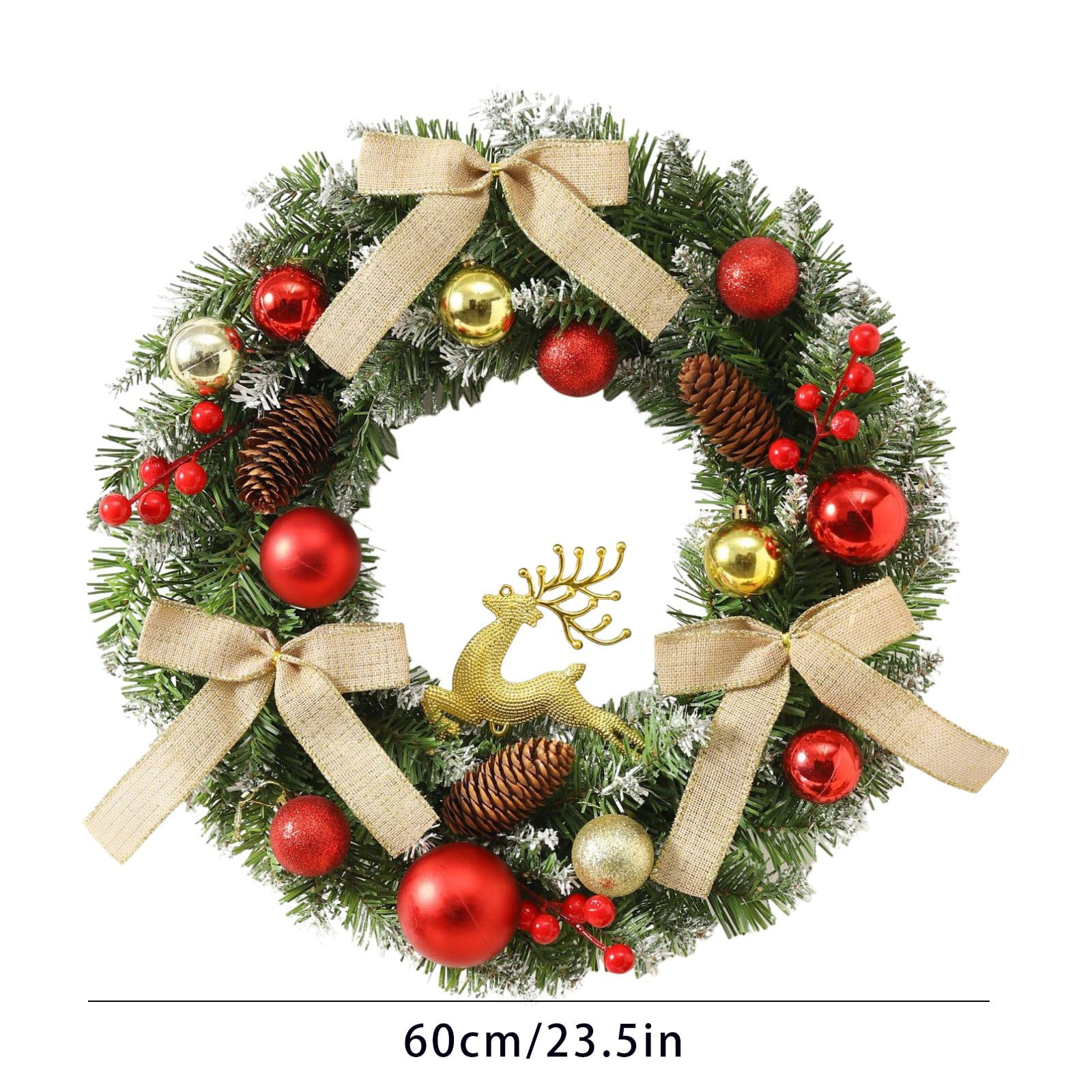 christmas Pine Wreaths for Front Door, christmas door wreath Artificial ...
