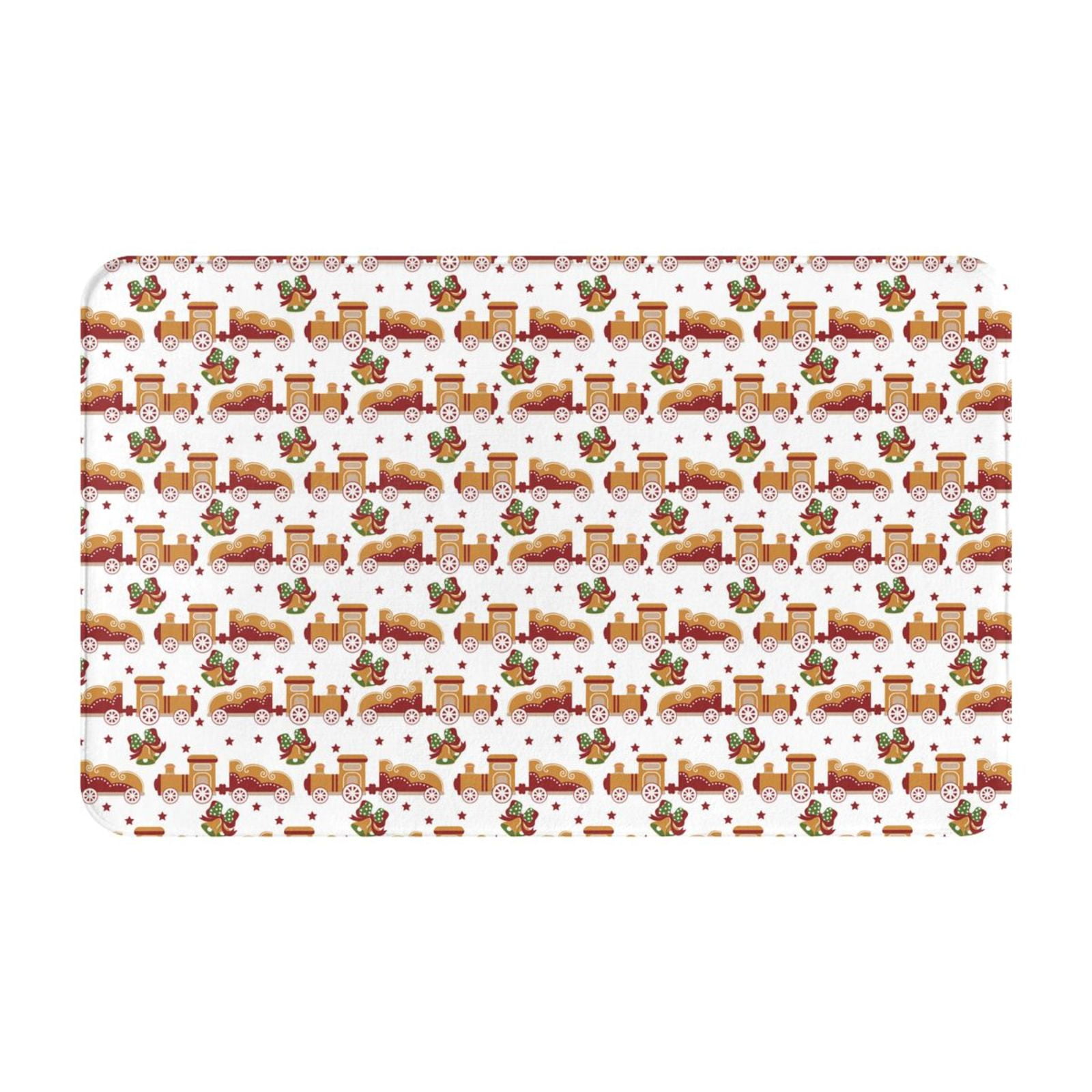 christmas Train Pattern Door Mat for Indoor, Welcome Door Mats Front ...