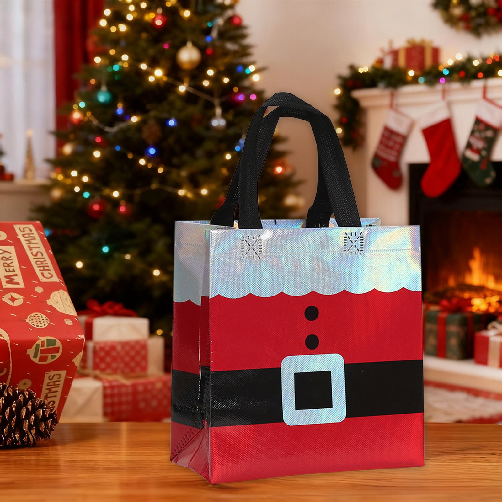 christmas gifts for teens Christmas Black Color Handbag Non-Woven ...