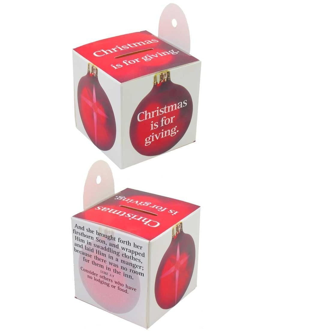 Christmas is for Giving Hanging Ornament Donation Box Pkg of 50 ...