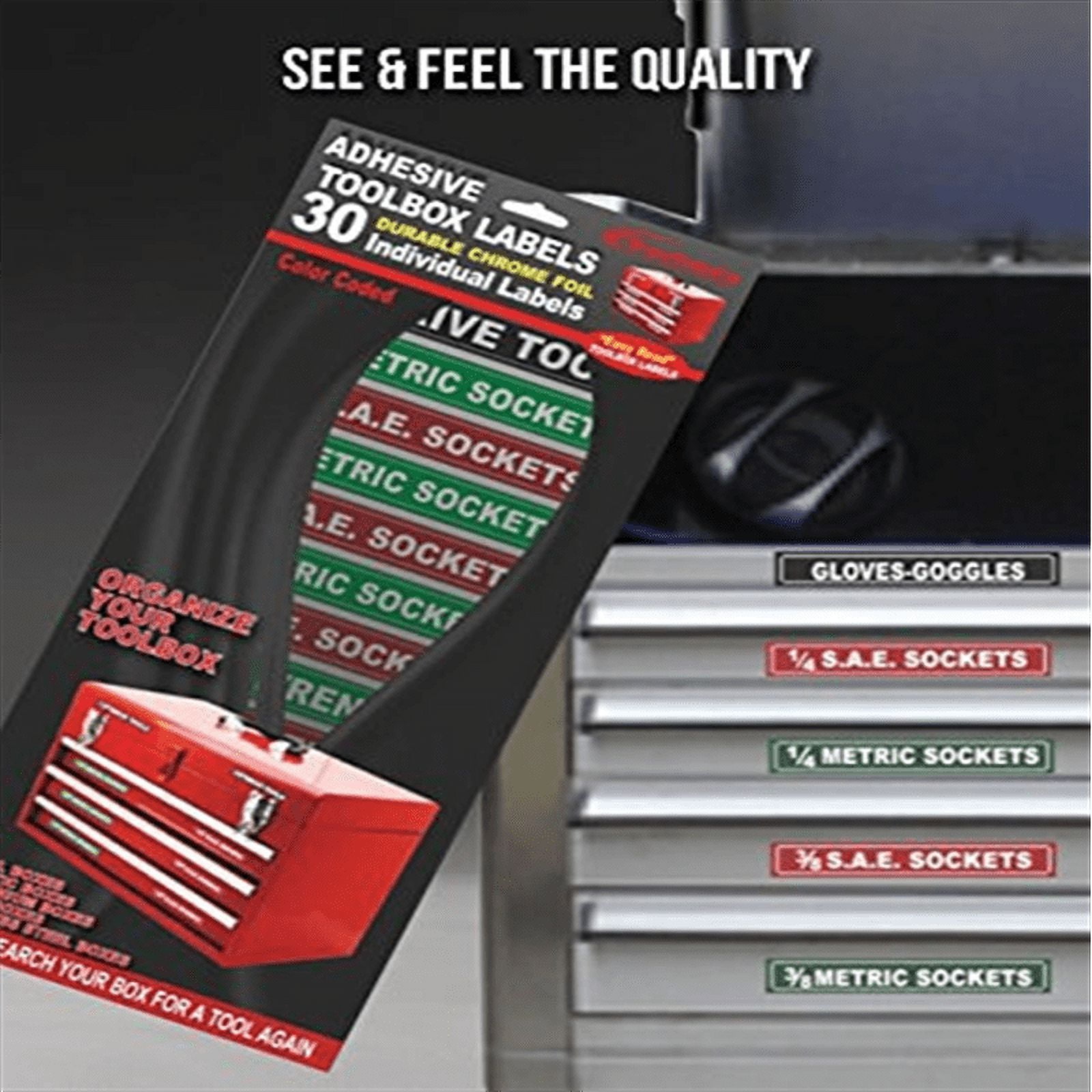 chrome foil tool box decals, label and organize your toolbox, never ...