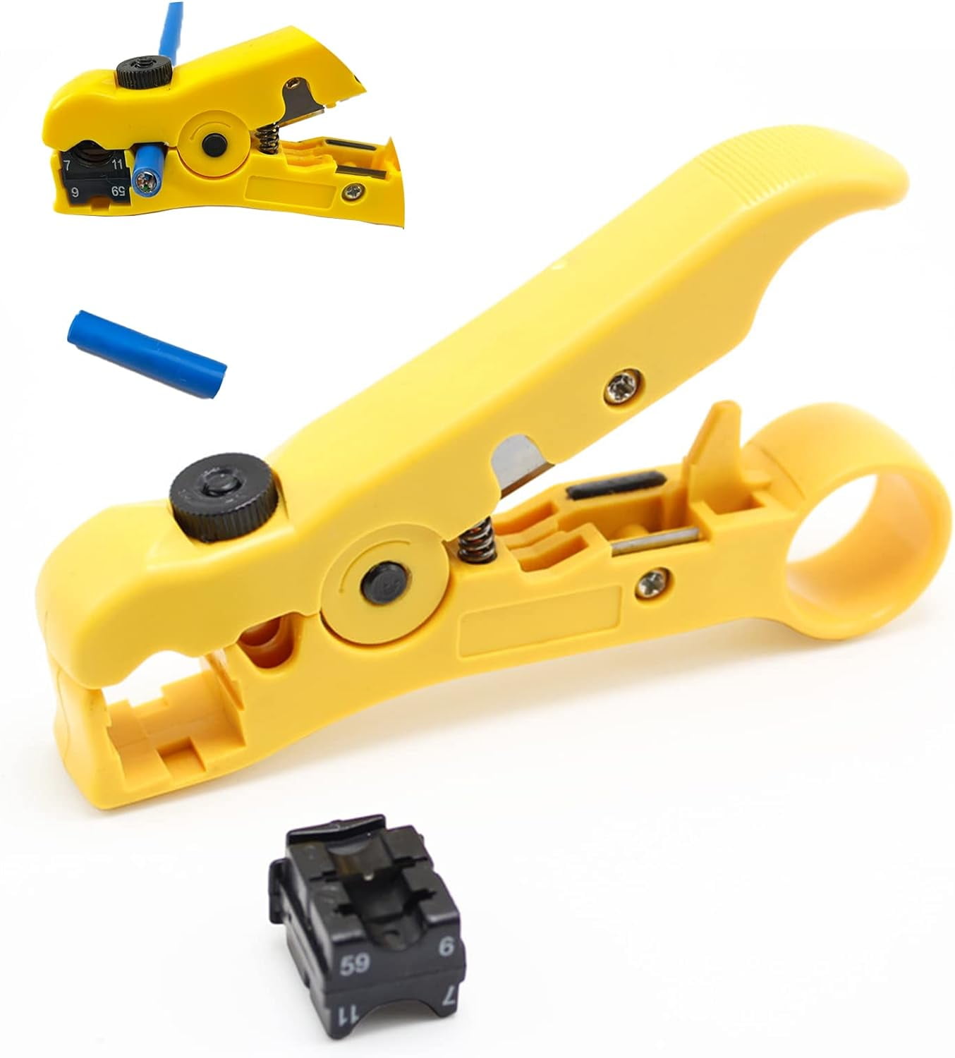 chuanquan Universal Wire Stripping and Cutting Tool for Flat or Round UTP, FTP, STP, Cat5e, Cat6 ...