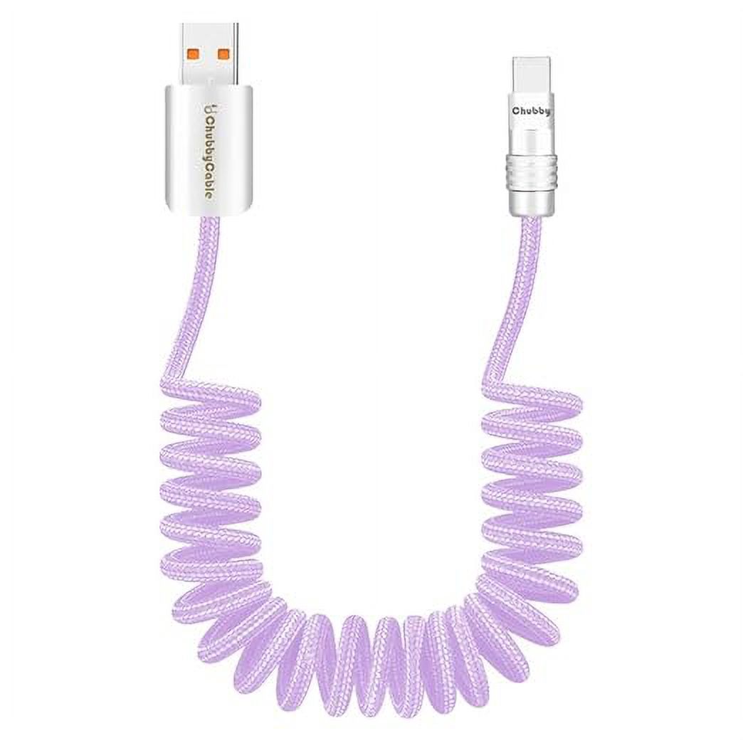 chubbycable Curly Chubby Retractable Fast Charging Cable Short Charger ...