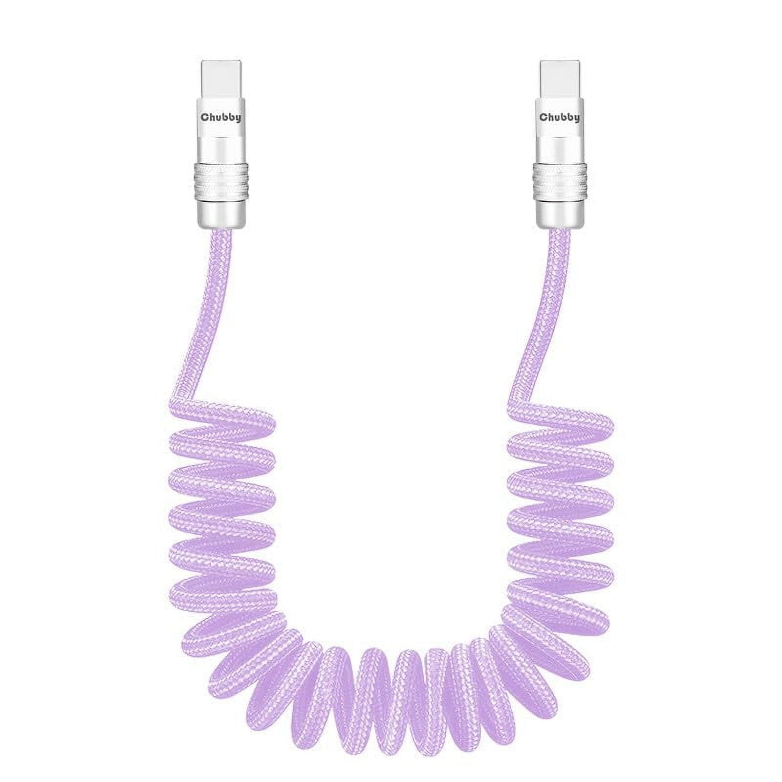 chubbycable Curly Chubby Retractable Fast Charging Cable Short Charger ...