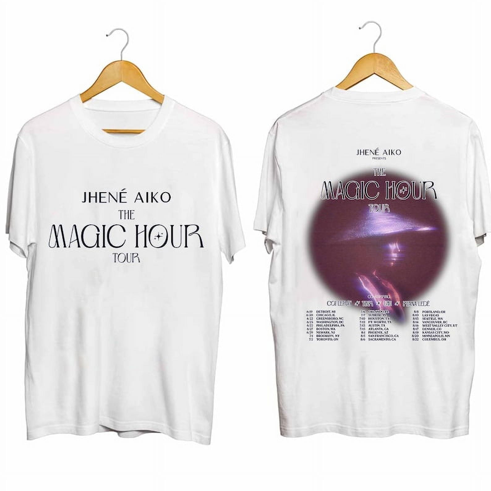 ciEN01081-2SIDE UNISEX T-SHIRT, 100% cotton, Jhene Aiko The Magic Hour Tour 2024 Shirt, Jhene ...