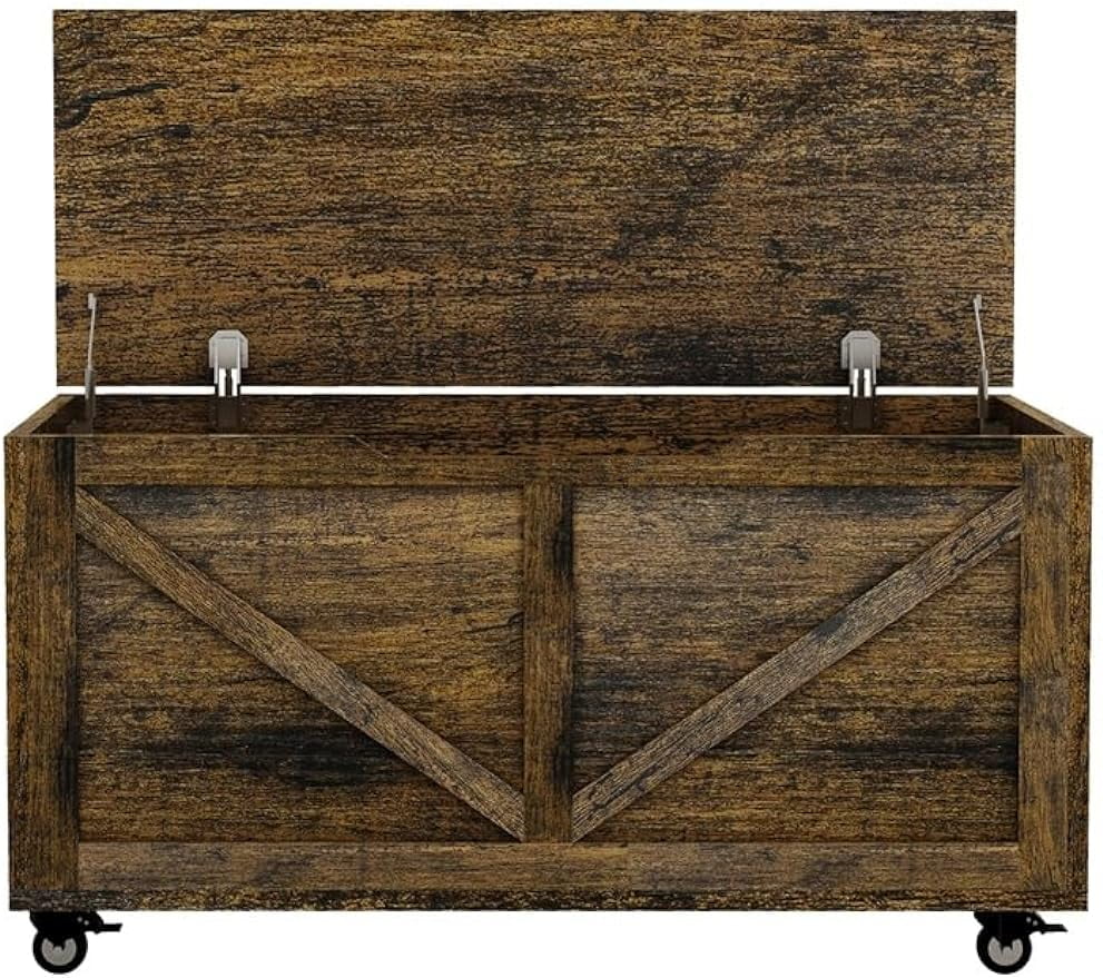 ciatre Storage Chest, Storage Trunk on Wheels with Brakes - Sturdy and ...