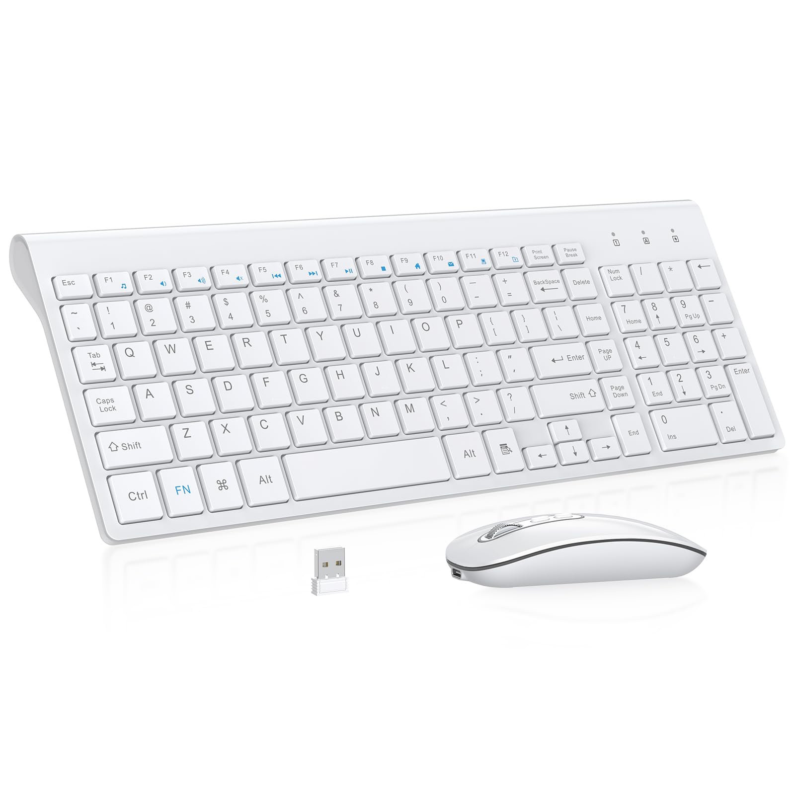 cimetech Wireless Keyboard and Mouse, [Rechargeable Mouse][Silent Scissor Key][Labor-Saving ...