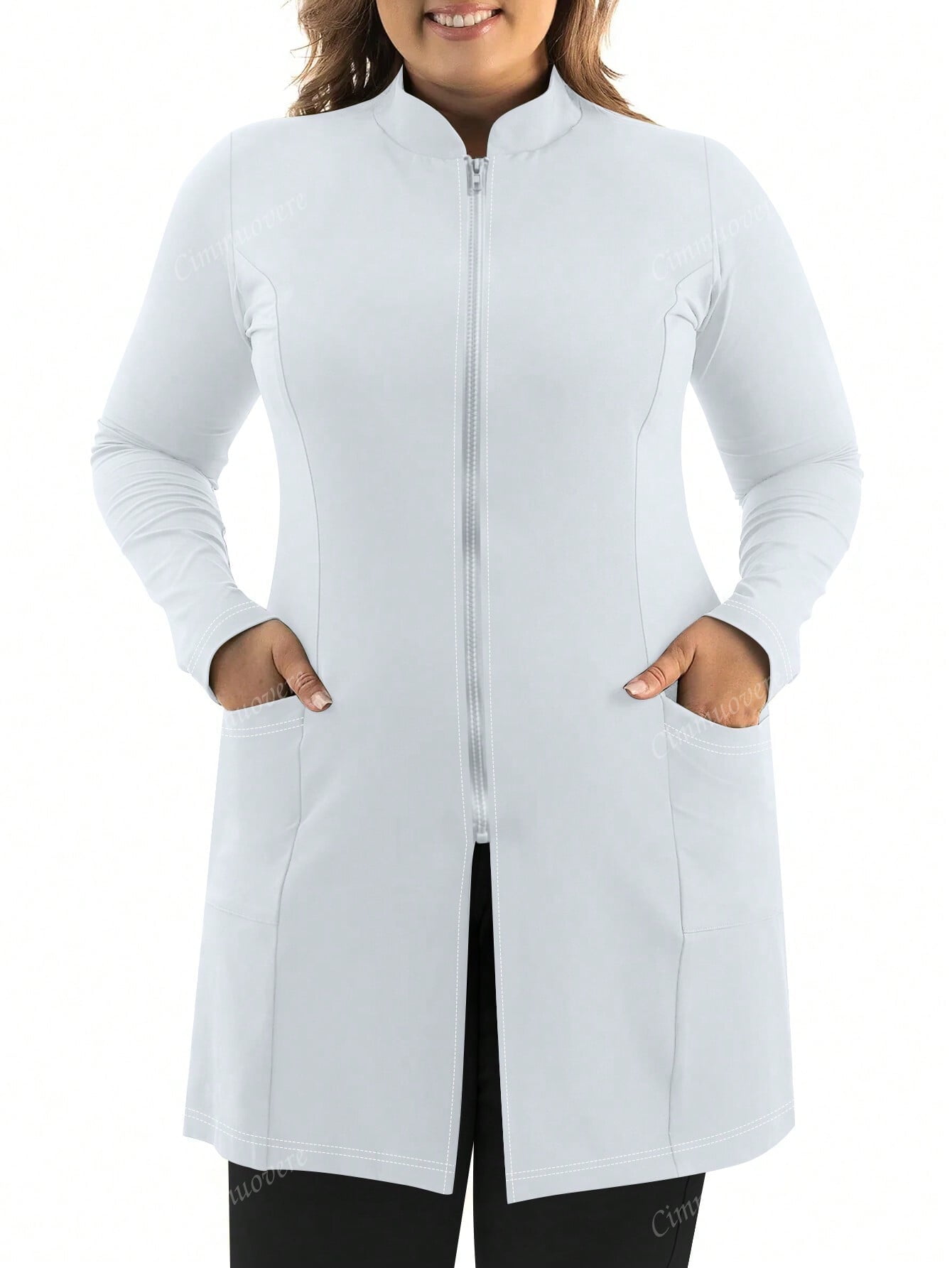 cimmuovere Plus Size Women's Practice Dress Uniform Button Front ...