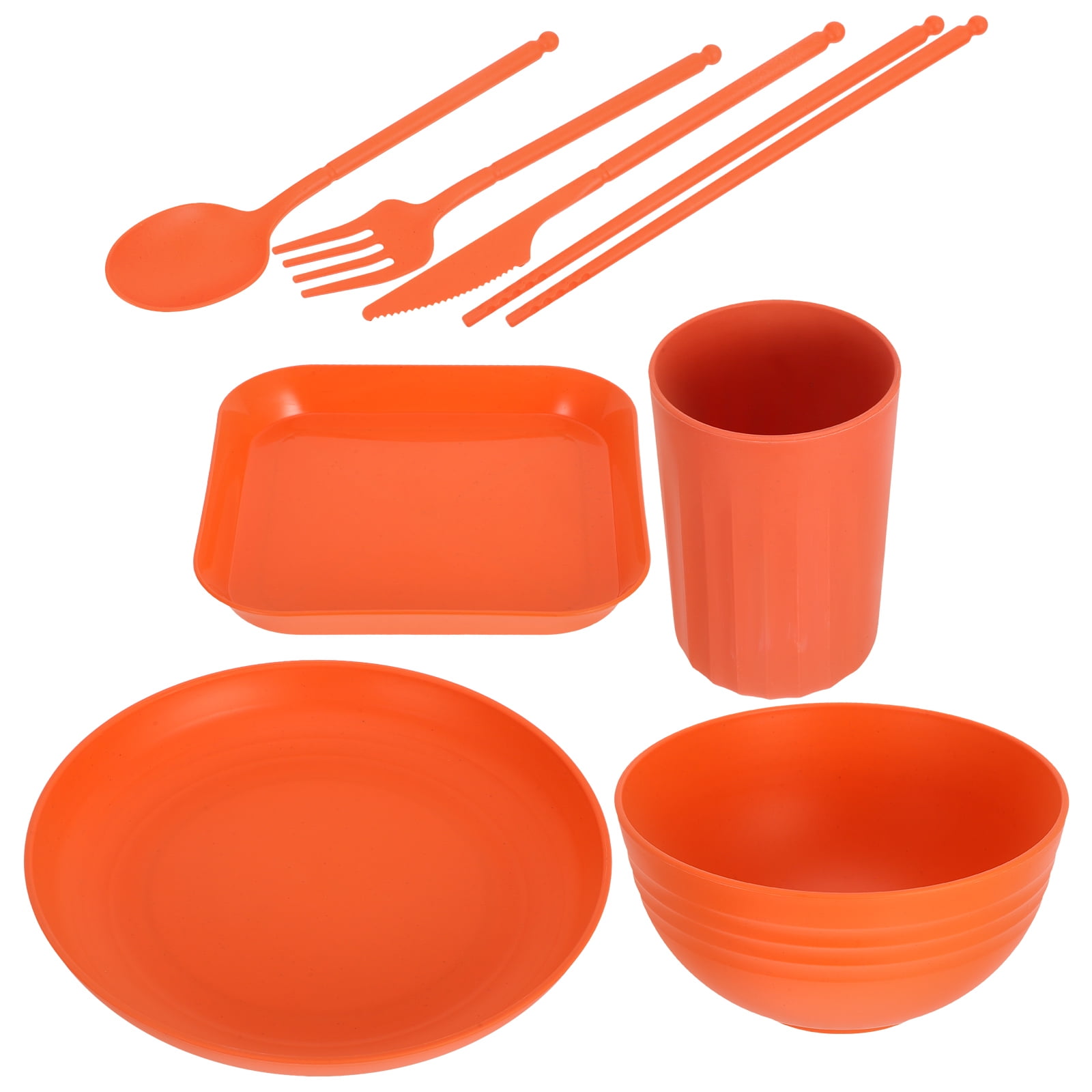 cipitness 1 Set of Wheat Straw Dinnerware Set Party Dinnerware Kit Bowl ...