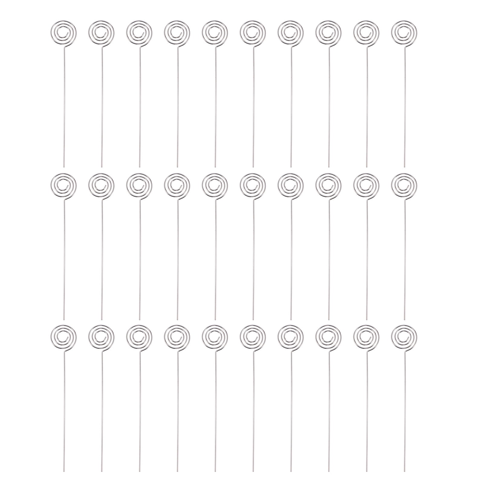 Milisten Place Card Holders Table Number Holder Wire Clips Silver 30Pcs ...