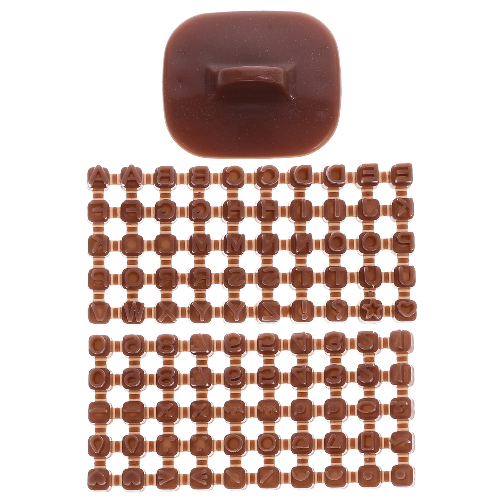 Milisten Clay Letter Stamp Polymer Clay Letter Stamps Brown 3Pcs ...