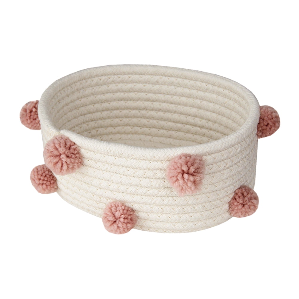 cipitness Woven Storage Basket Sundry Cosmetic Storage Holder Cotton ...