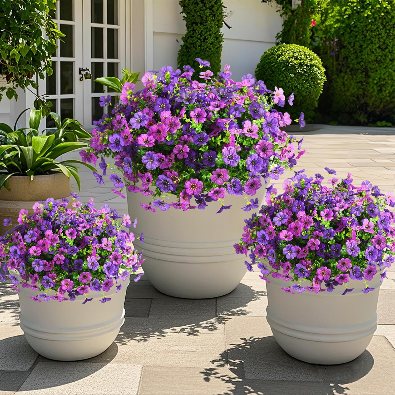 civbuohnp Artificial Flowers Faux Plants Outdoor Fake Flowers Spring ...