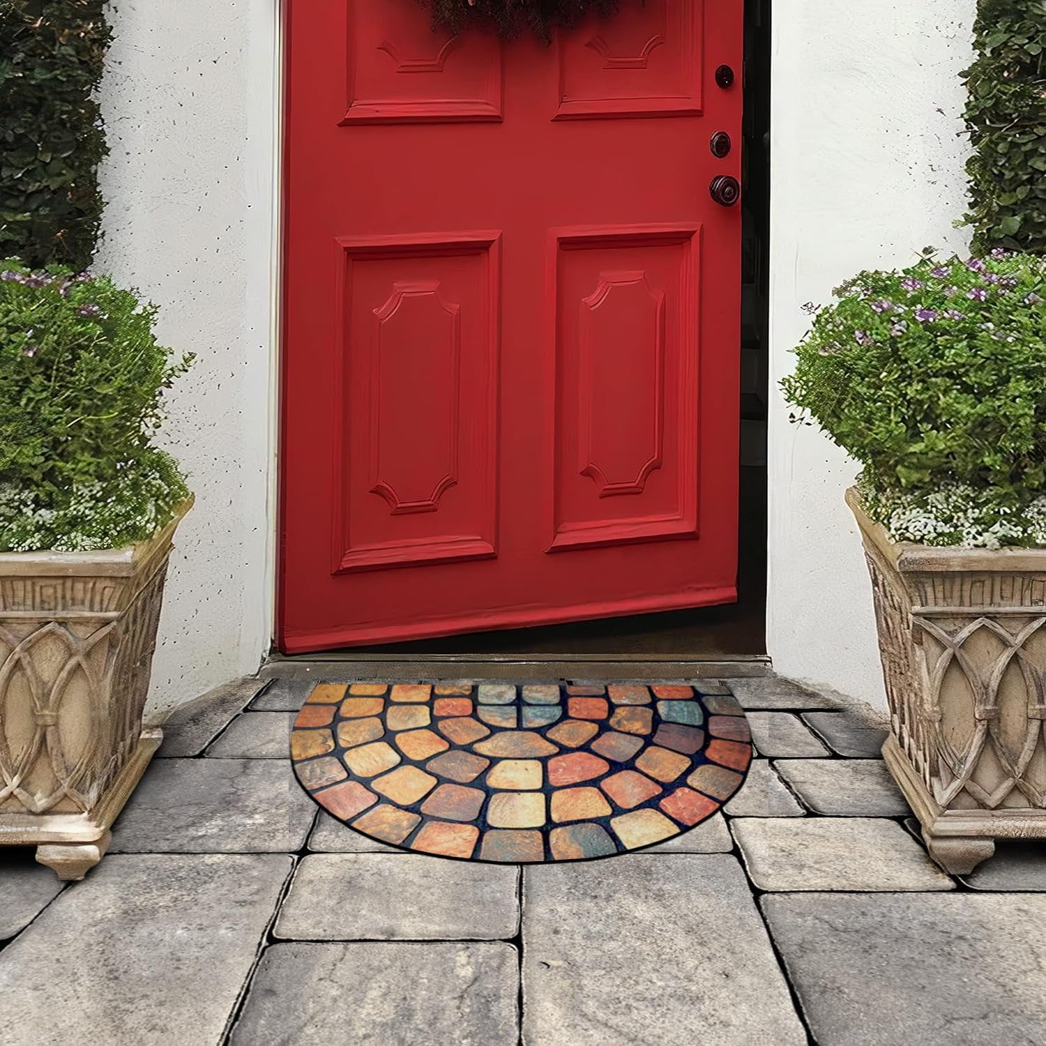 civbuohnp HIOPTY Front Door Mat - Low Pile Front Door Mat Outside ...