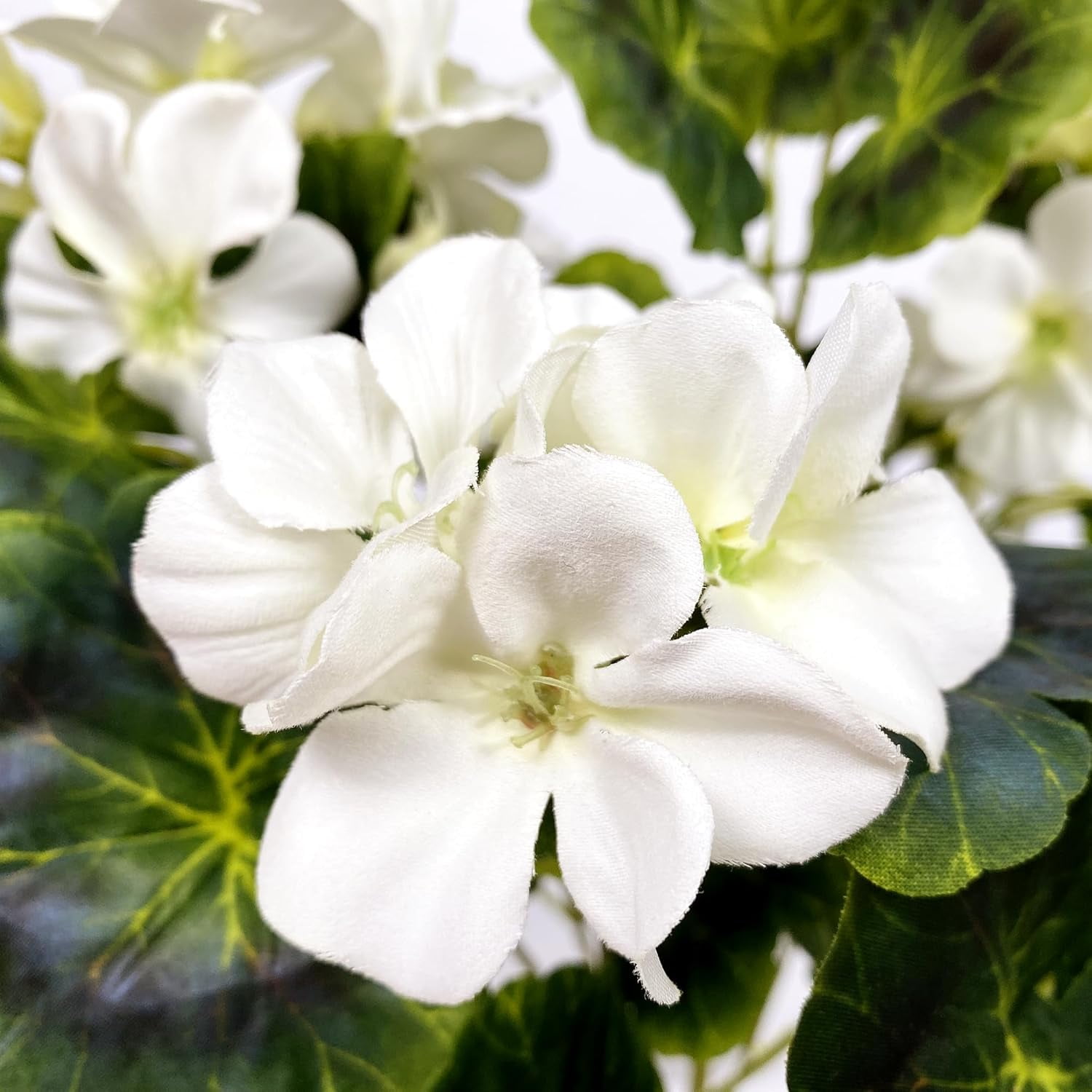 civbuohnp Pack of 4 - Artificial Geraniums Bundles Autumn Fall Silk ...