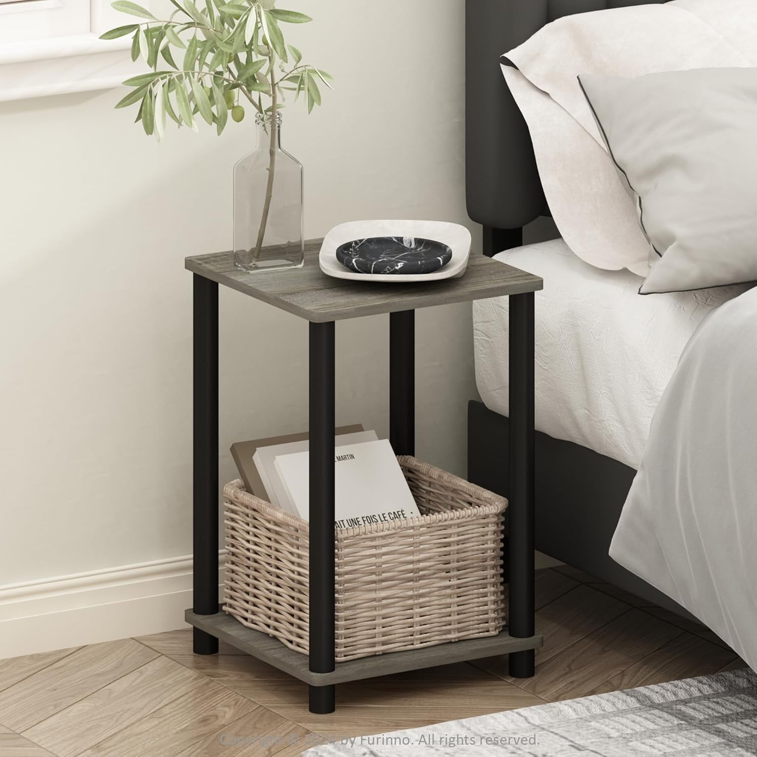 ciyvbiei Just 3-Tier Turn-N-Tube Open Storage Nightstand 1-Pack Plastic ...