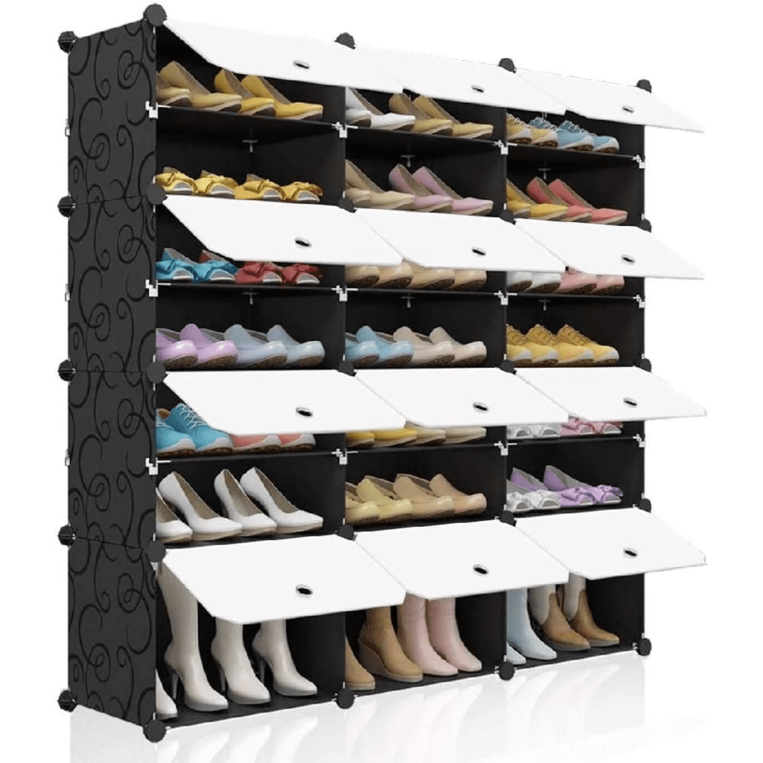 cjjojobiubiu 14 Cubes Shoe Rack Portable Shoe Rack Organizer Stackable ...