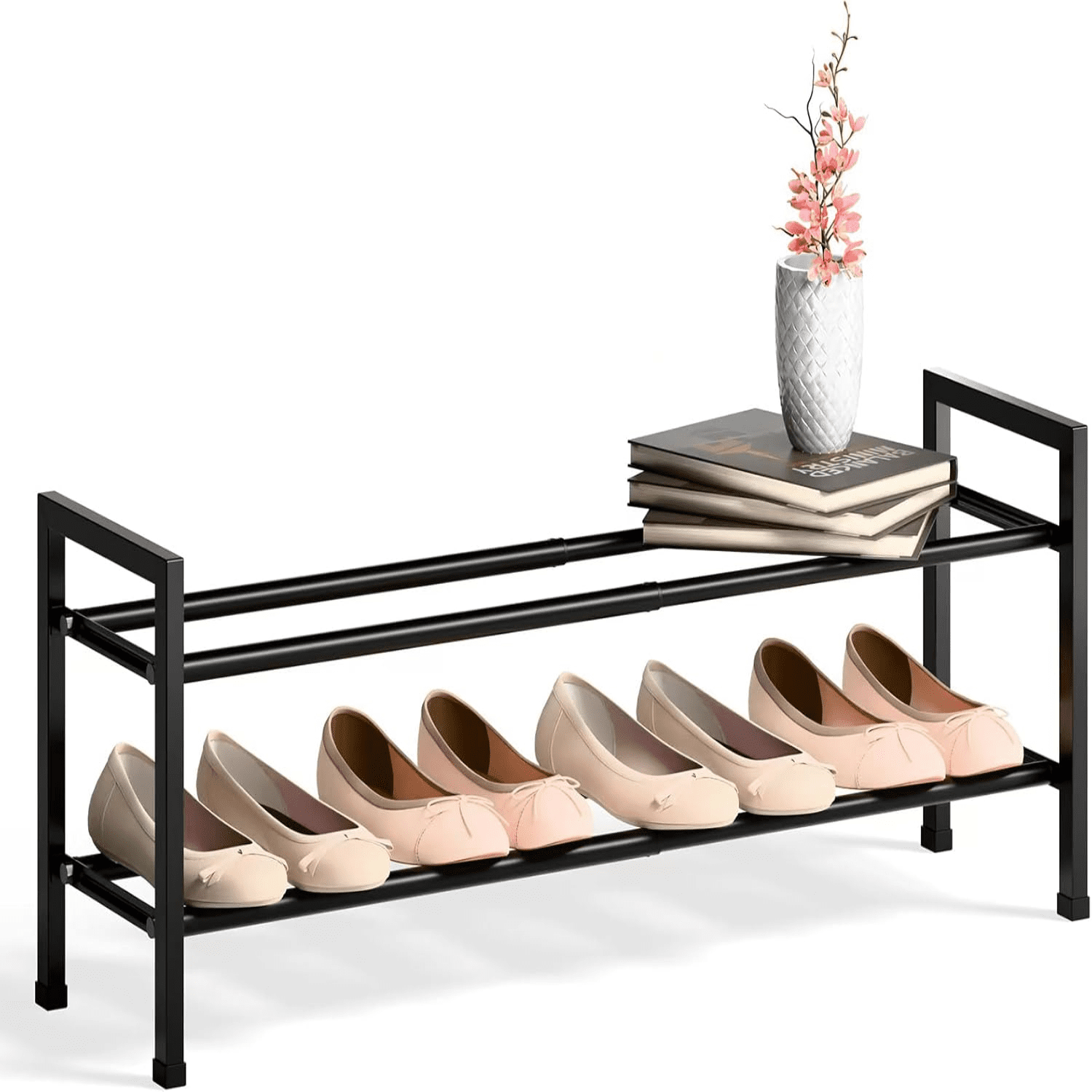cjjojobiubiu 3-Tier Expandable Shoe Rack for Closet 18\u201C-33\u201D ...
