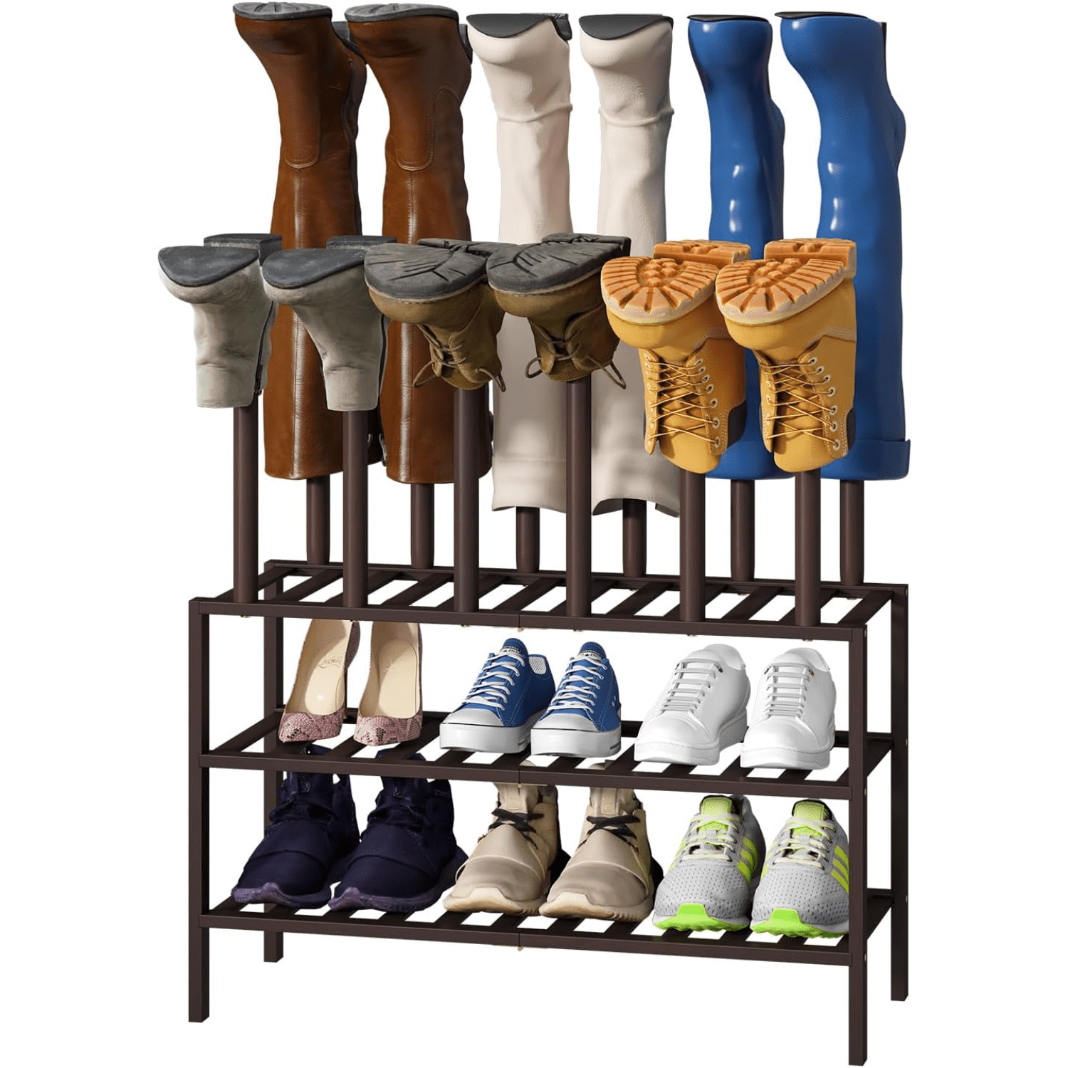 cjjojobiubiu Boot Rack with Shoe Rack Boot Rack Organizer Tall Boots ...