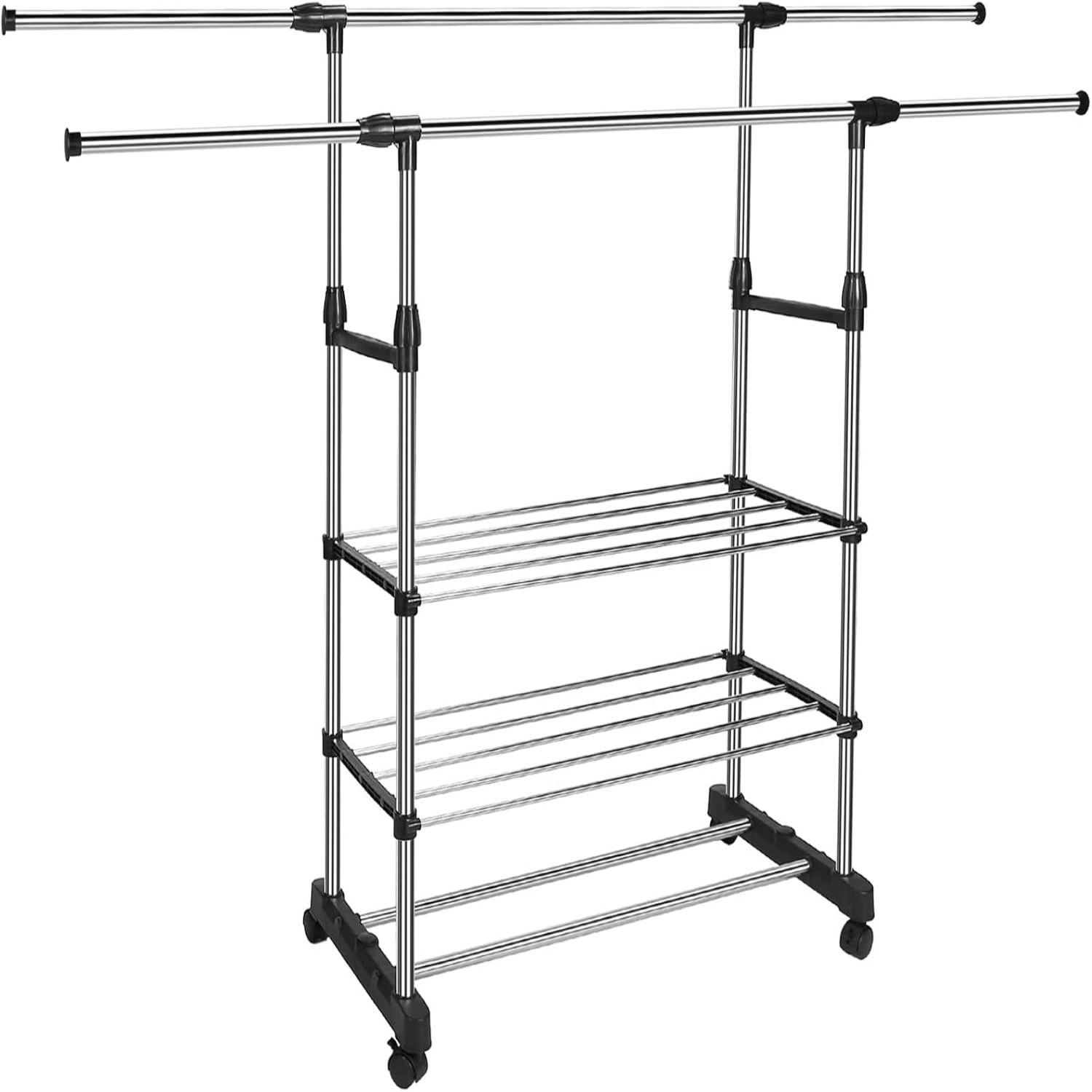 cjjojobiubiu Garment Shelf Extendable Garment Hanging Rack Extendable ...