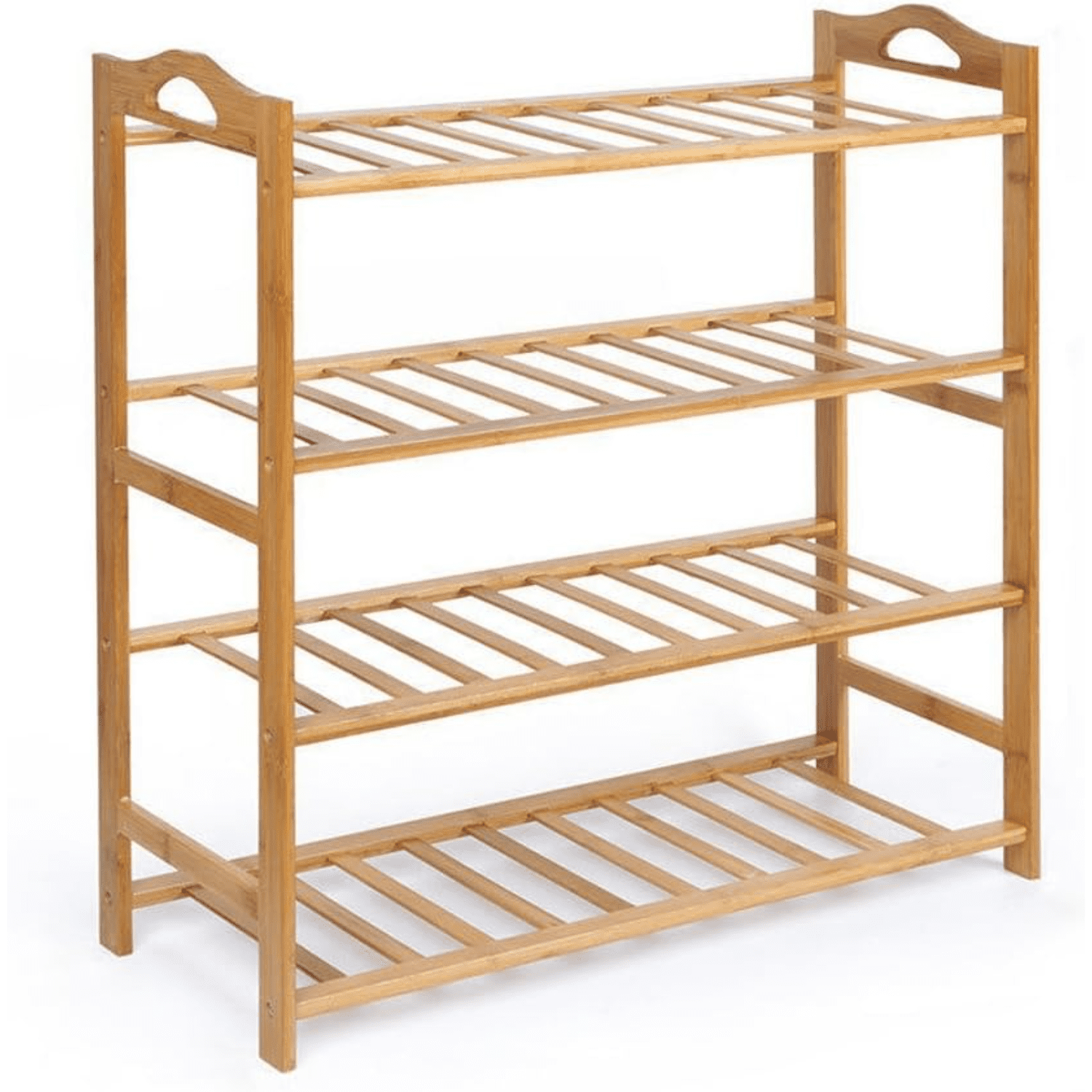 cjjojobiubiu NIANWUDU 100% Natural Bamboo Shoe Rack 4 Tier Wooden Shoe ...