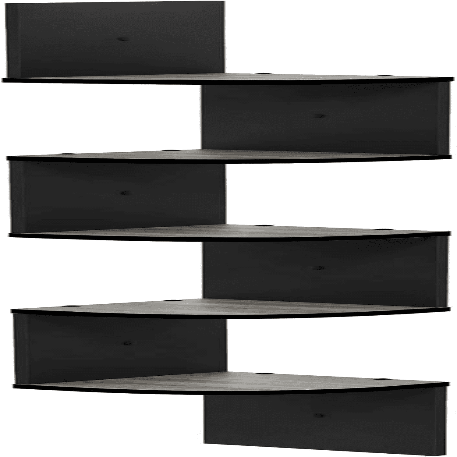 cjjojobiubiu Rossi Wall Mount Floating Corner Shelf 5-Tier Radial ...