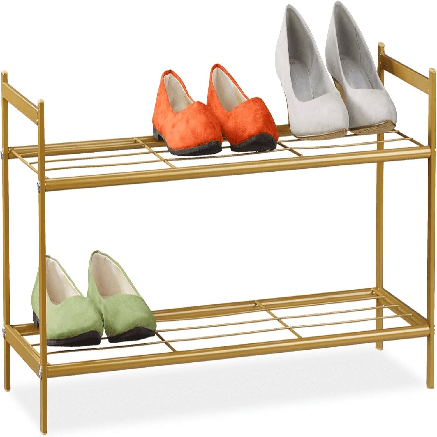 cjjojobiubiu Shoe Rack 2 Tier 6 Pairs Open Shoe Rack 36 x 70 x 26 cm ...