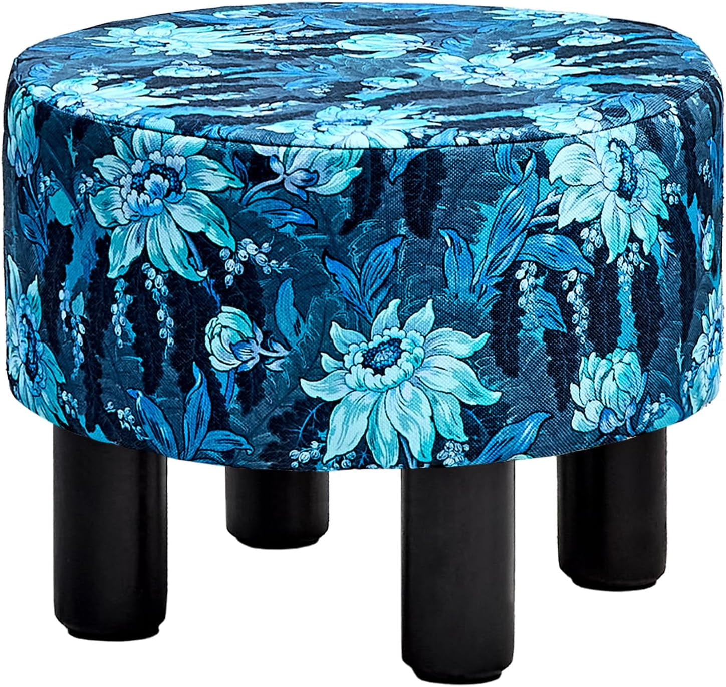 cjjojobiubiu Velvet Ottoman Footrest Stool Upholstered Step Stool ...