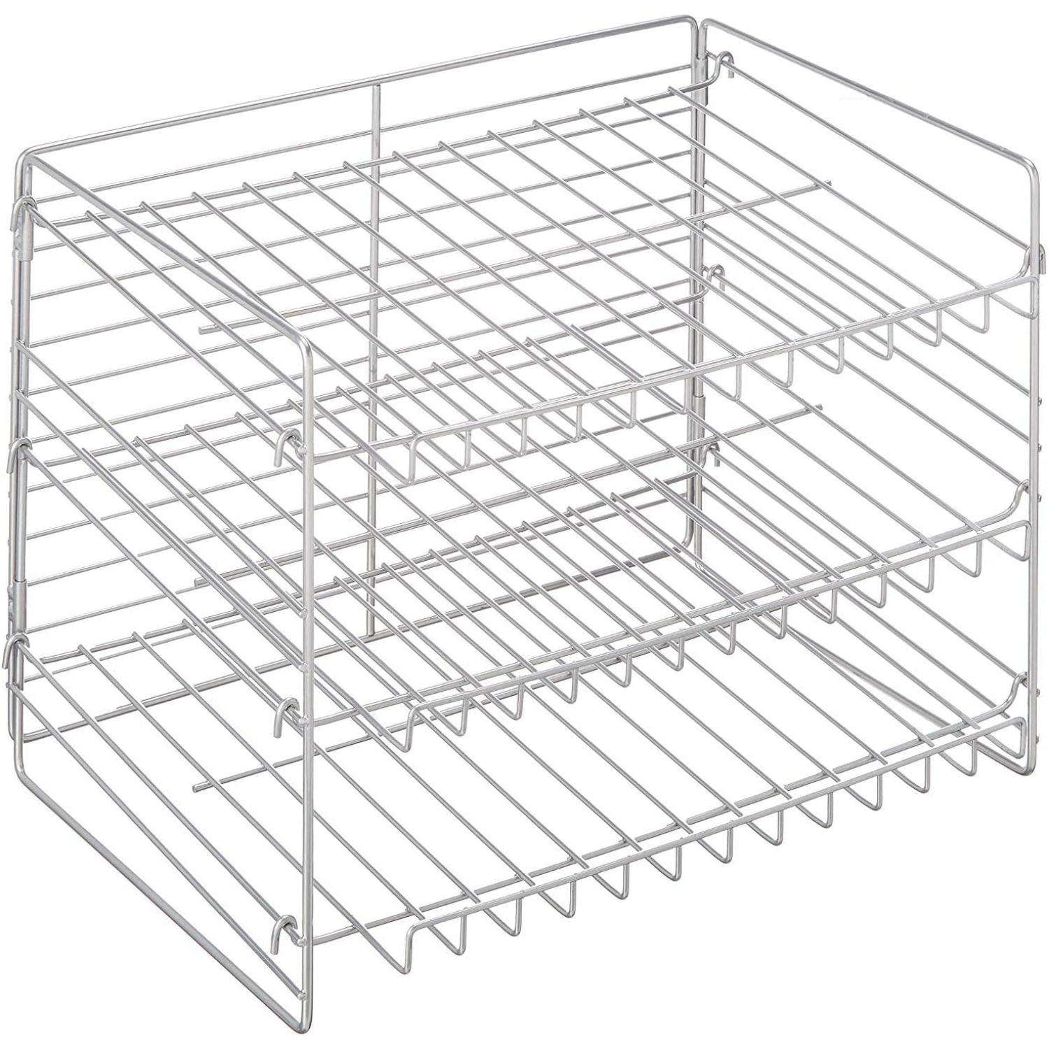 cjjojobiubiu W Unlimited Iron Wire Stackable Can Rack Organizer Chrome ...