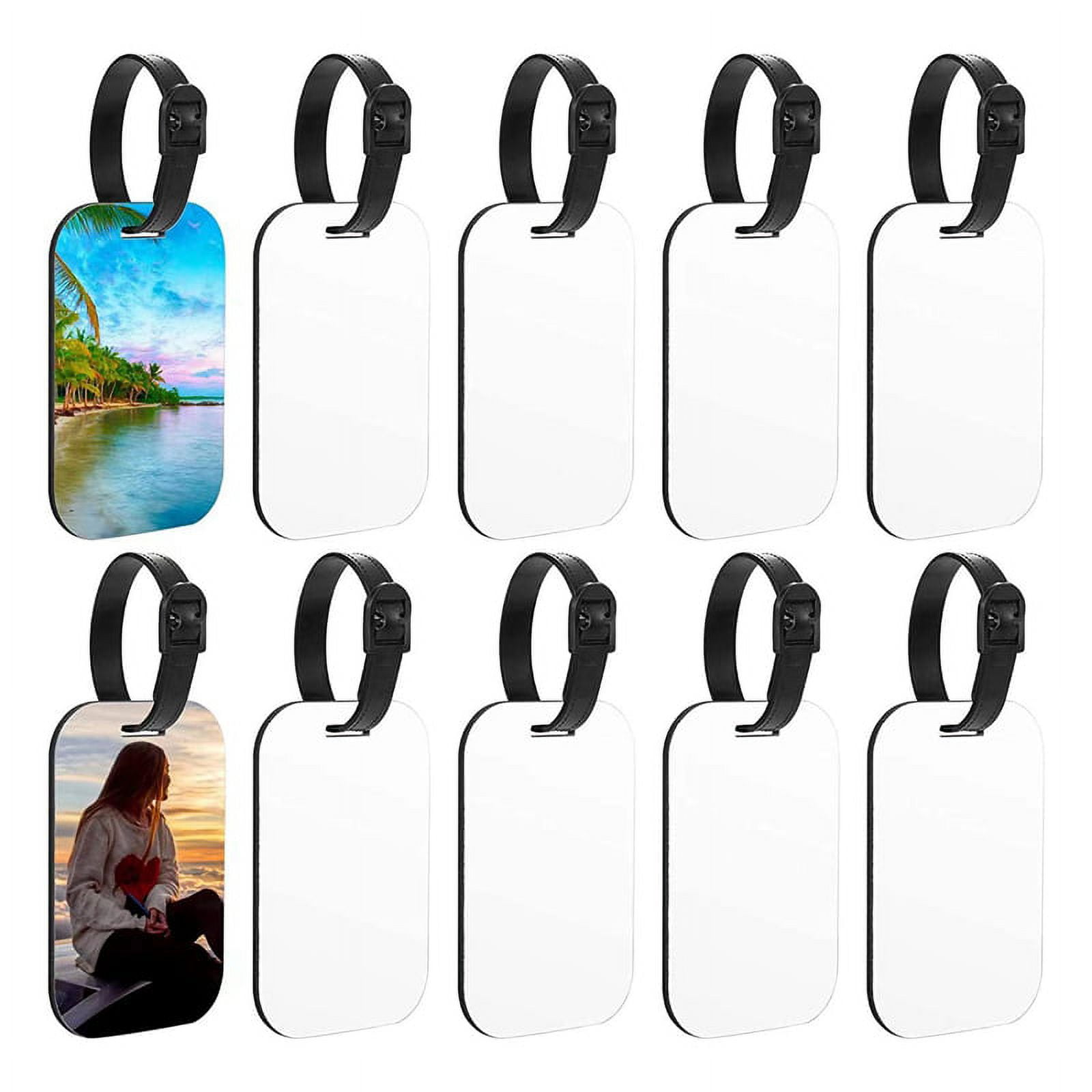 ckepdyeh 10PCS DIY Sublimation Blank Luggage Tags Blank Travel Bag ...