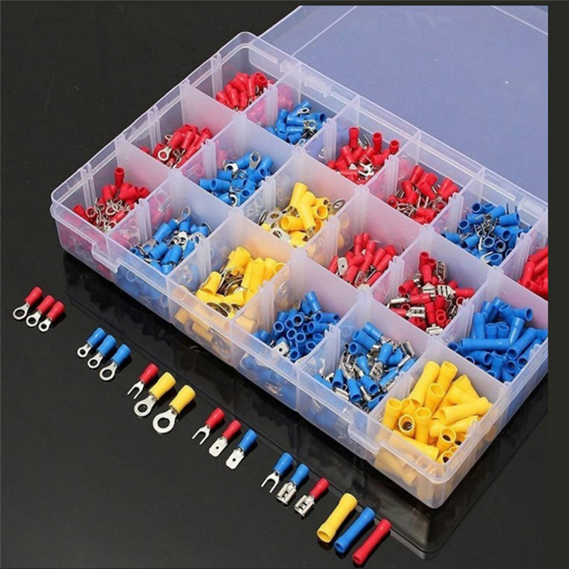 ckepdyeh 1200Pcs Cold-Pressed Terminal Block Combination Set Connecting ...