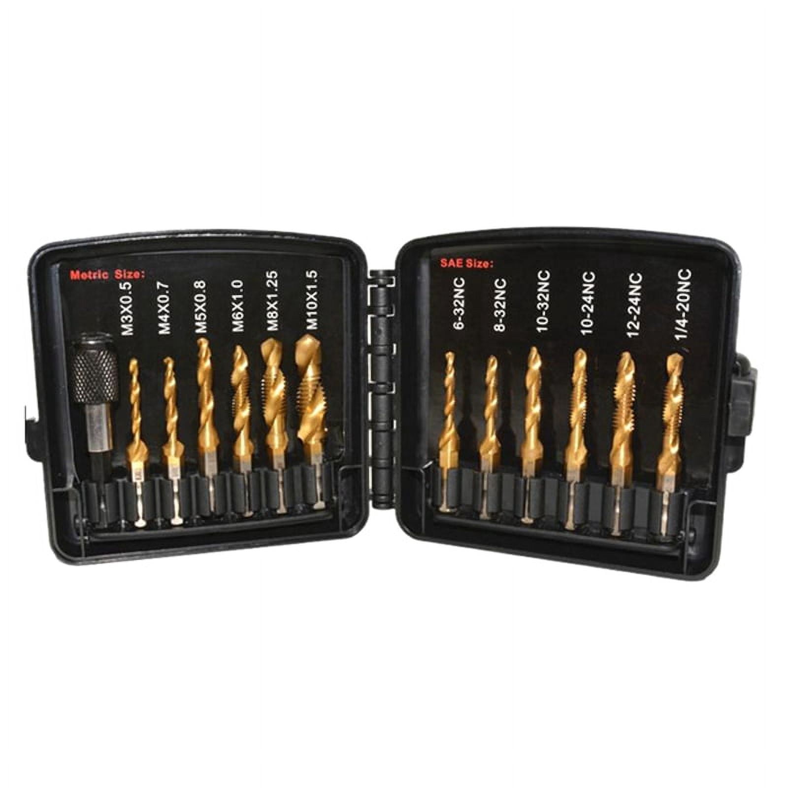 ckepdyeh 13 Pieces of Metric Titanium-&SAE Titanium Hexagonal Handle Composite Tap Sleeve Wire ...