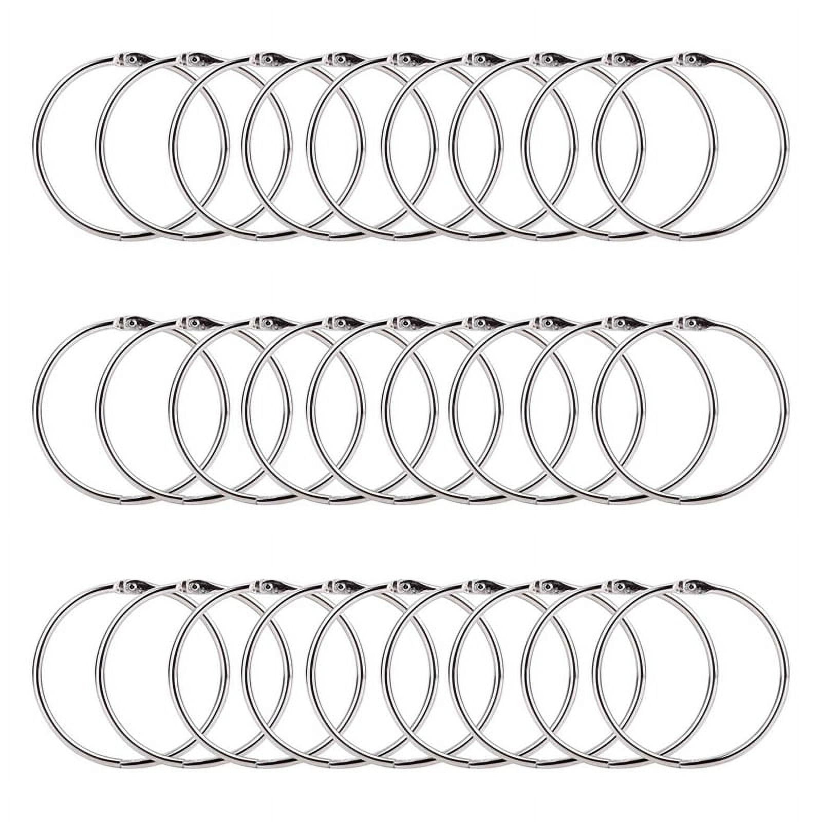 ckepdyeh 2 Inch 50 Pack Loose Leaf Binder Rings, Nickel Plated Steel ...