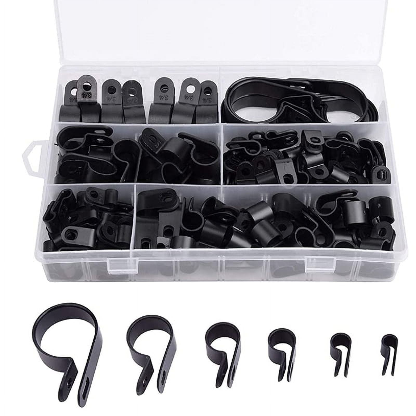 ckepdyeh 200Pcs R-Type P-Type Cable Plastic Nylon Wire Clip Assortment ...