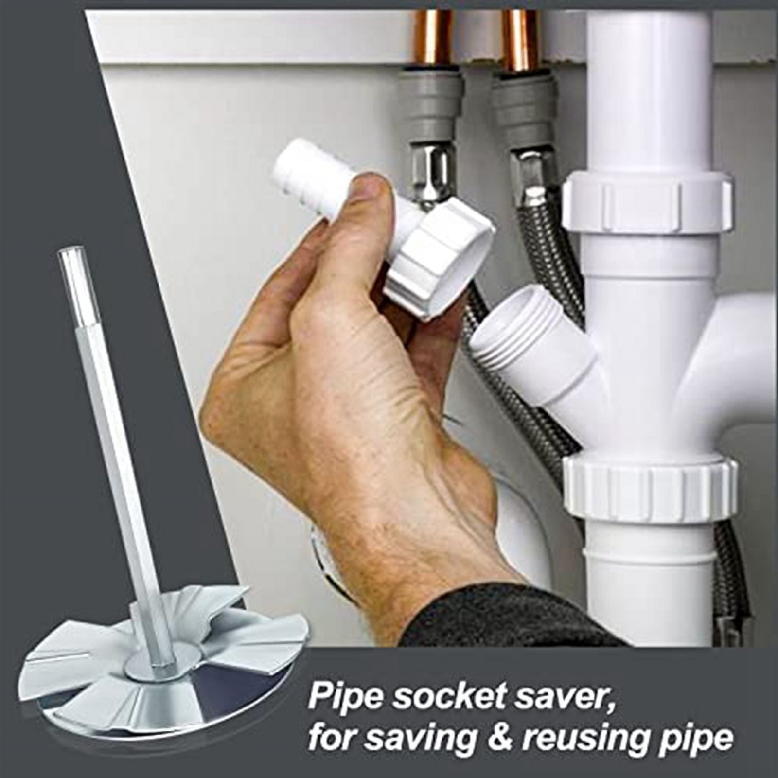 ckepdyeh 3 Inch PVC Plumbing Fitting Saver Bit Socket Saver,1/2Inch ...