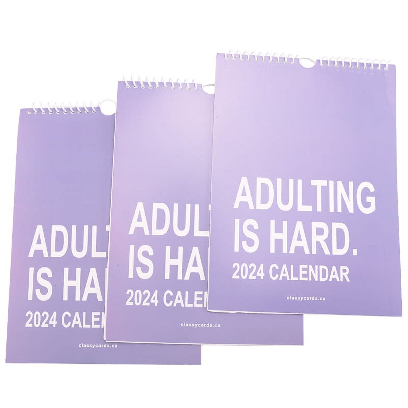 ckepdyeh 3PCS Adulting is Hard 2024 Calendar, 2024 Monthly ...