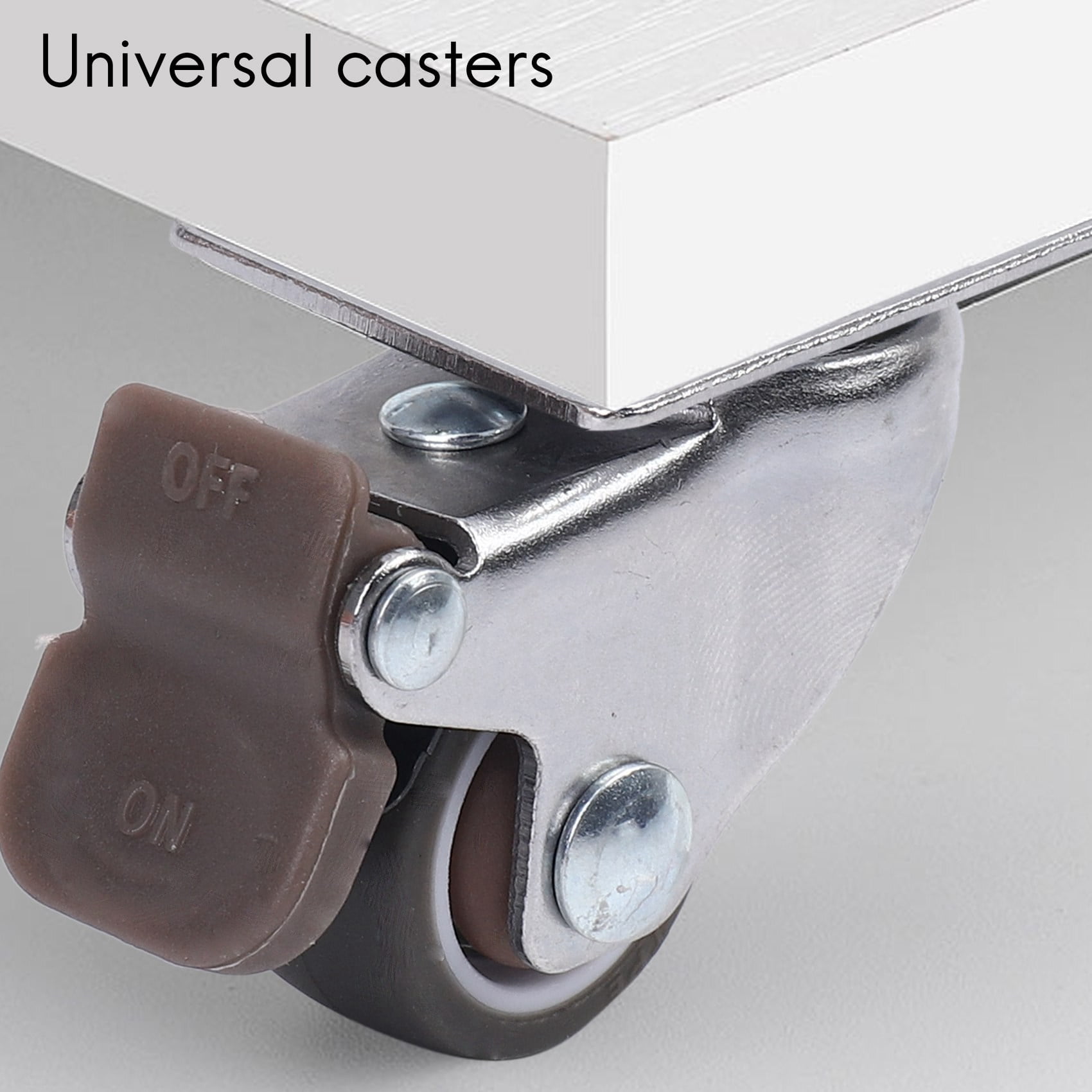 ckepdyeh 4 Pack 1 inch Low Profile Casters Wheels Soft Rubber Swivel ...