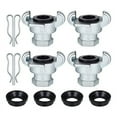 ckepdyeh 4 Sets 1/2inch NPT Iron Air Hose Fitting 2 Lug Universal ...