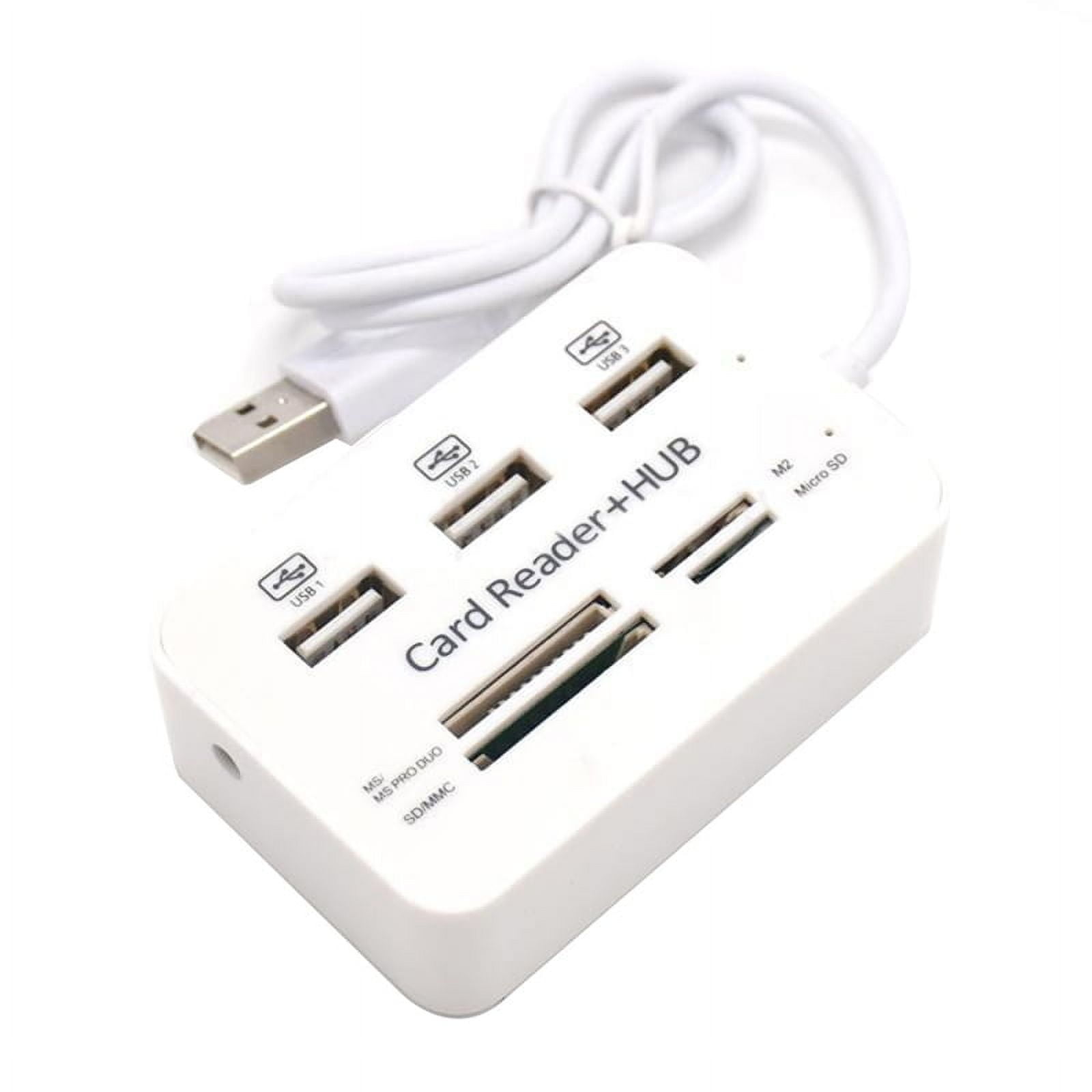 ckepdyeh 7 in 1 USB 2.0 HUB Card Reader Combo High Speed External Memory Card Reader Tablet ...
