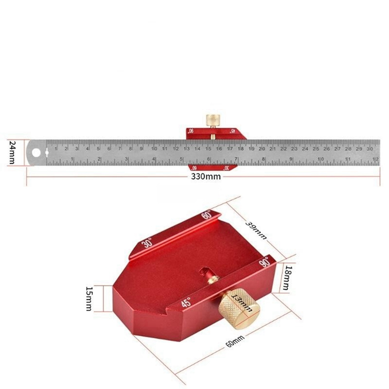 ckepdyeh Angle Scriber Steel Ruler Positioning Block Woodworking Line ...