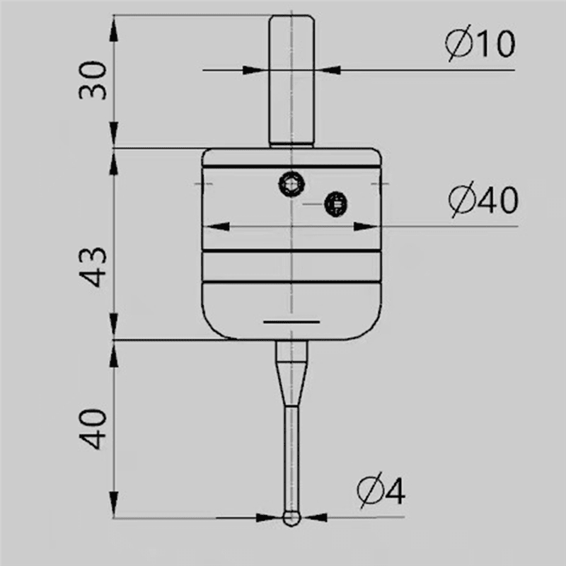 ckepdyeh Cnc Three-Coordinate Probe Center Rod 40mm 3D Photoelectric ...