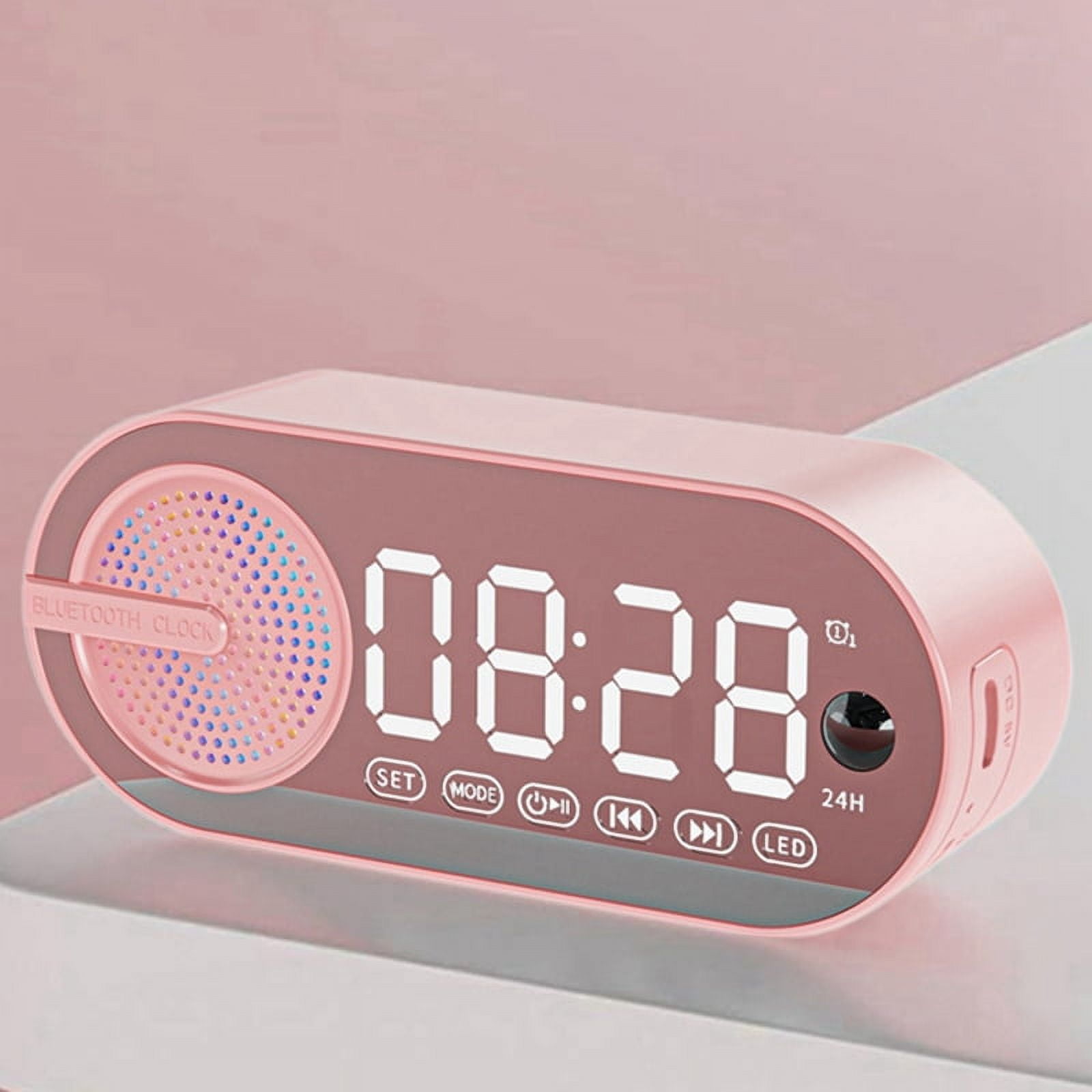 ckepdyeh Digital Alarm Clock Bluetooth Speaker, Portable Speaker and FM ...