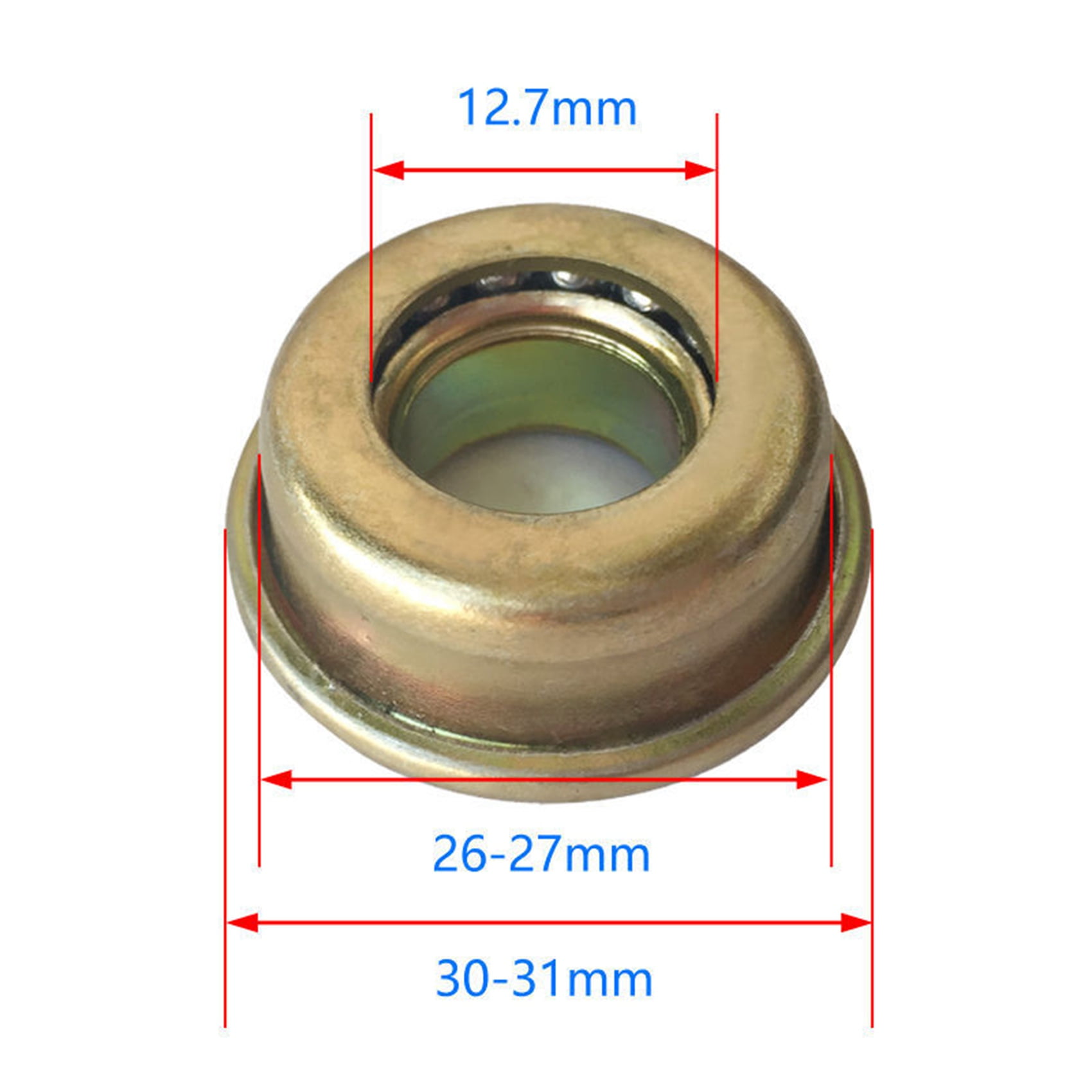 ckepdyeh Diving Fork Bearing Inner Diameter 1/2 Inch 12.7X27X30mm Wheelchair Accessories H009 ...