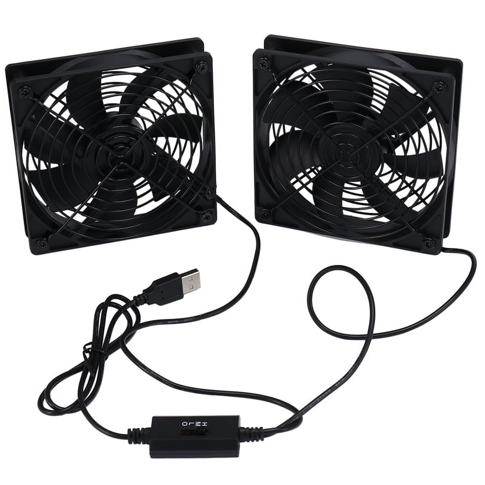 ckepdyeh Dual 120mm 5V USB Powered PC Router Fans with Speed Controller ...