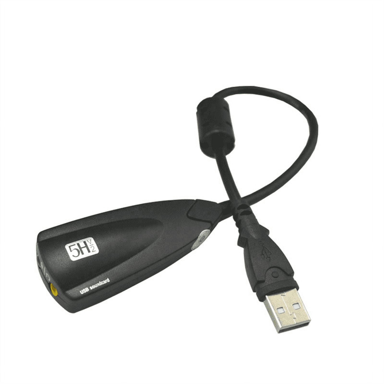 ckepdyeh External USB Sound Card 7.1 Adapter 5HV2 3D Audio Headset ...